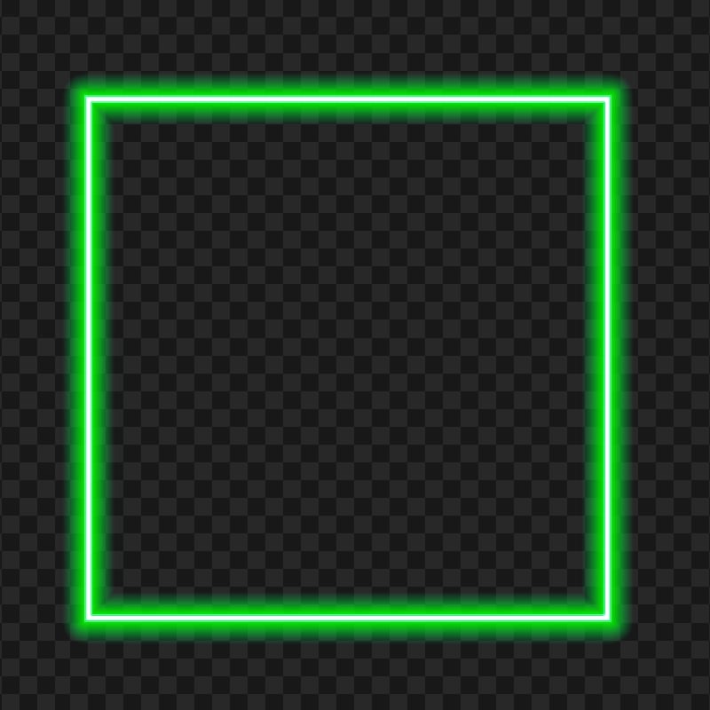 HD Green Neon Border Frame PNG | Citypng