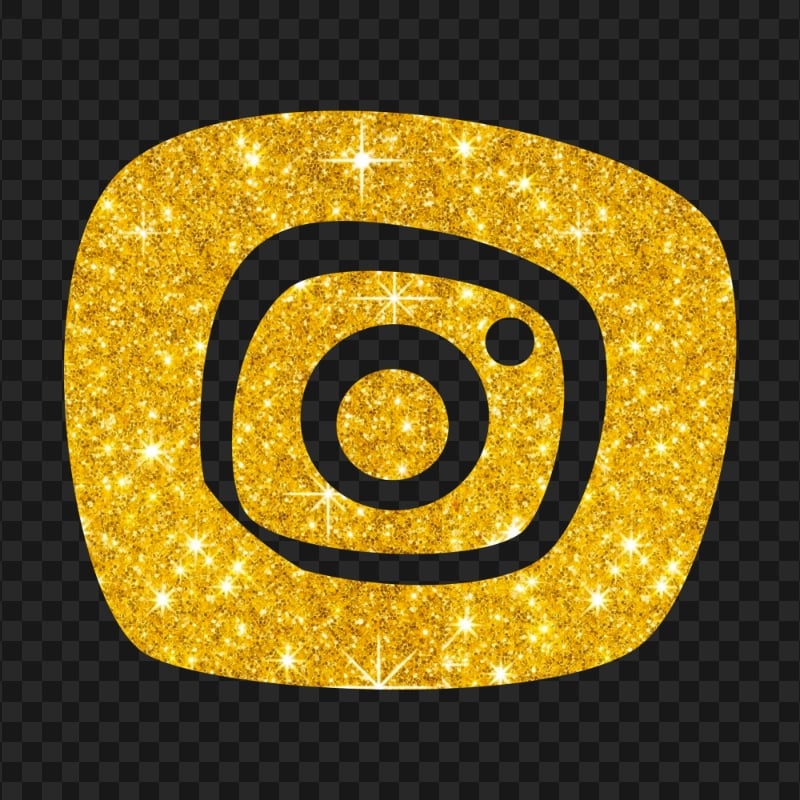 Gold Golden Glitter Instagram Clipart Icon | Citypng