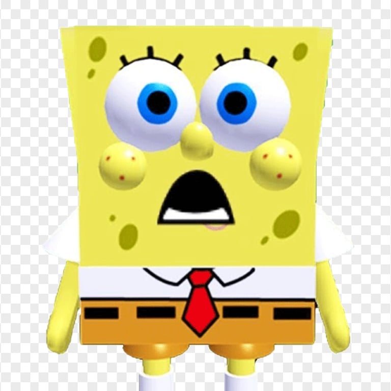 HD Cartoon Spongebob Face Mask Happy Character PNG | Citypng