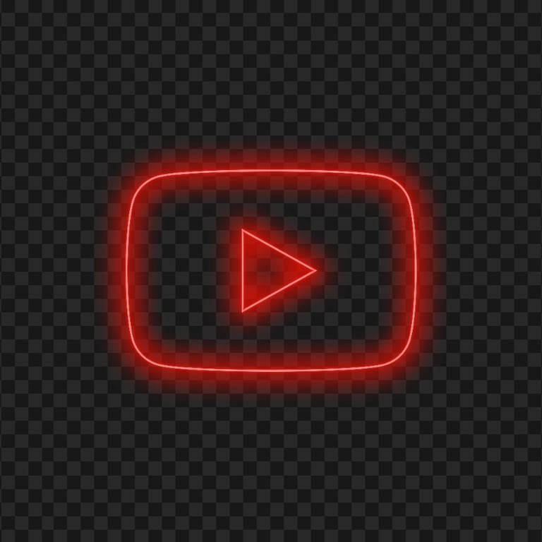 HD Aesthetic Youtube YT Red Neon Logo Symbol Sign Icon PNG | Citypng