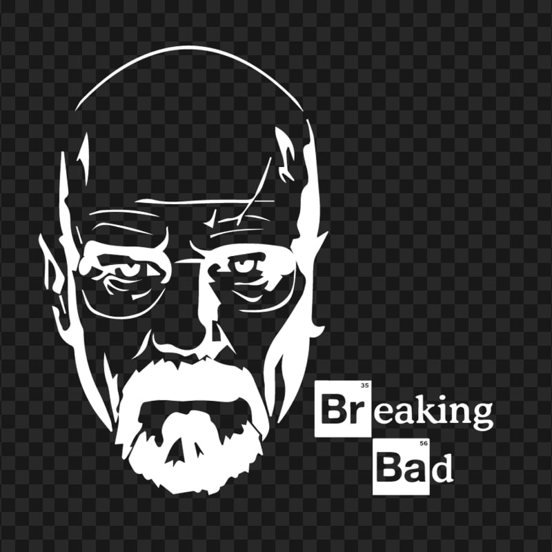 White Walter White Face With Breaking Bad Logo | Citypng