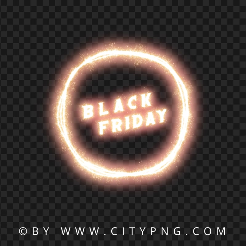 Black Friday Sparkle Circle Logo PNG Image | Citypng