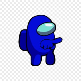 HD Cyan Among Us Character Finger Hand Pointing PNG | Citypng
