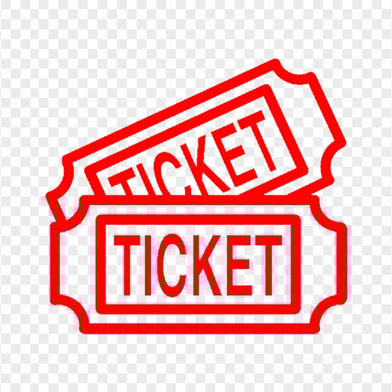 Ticket Red Icon Logo FREE PNG | Citypng
