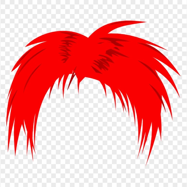 HD Red Anime Hair Transparent PNG | Citypng