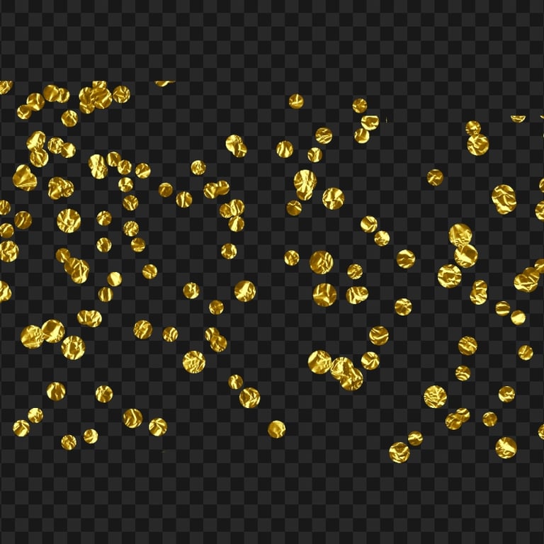 HD Gold Dots Glitter Effect Transparent PNG | Citypng