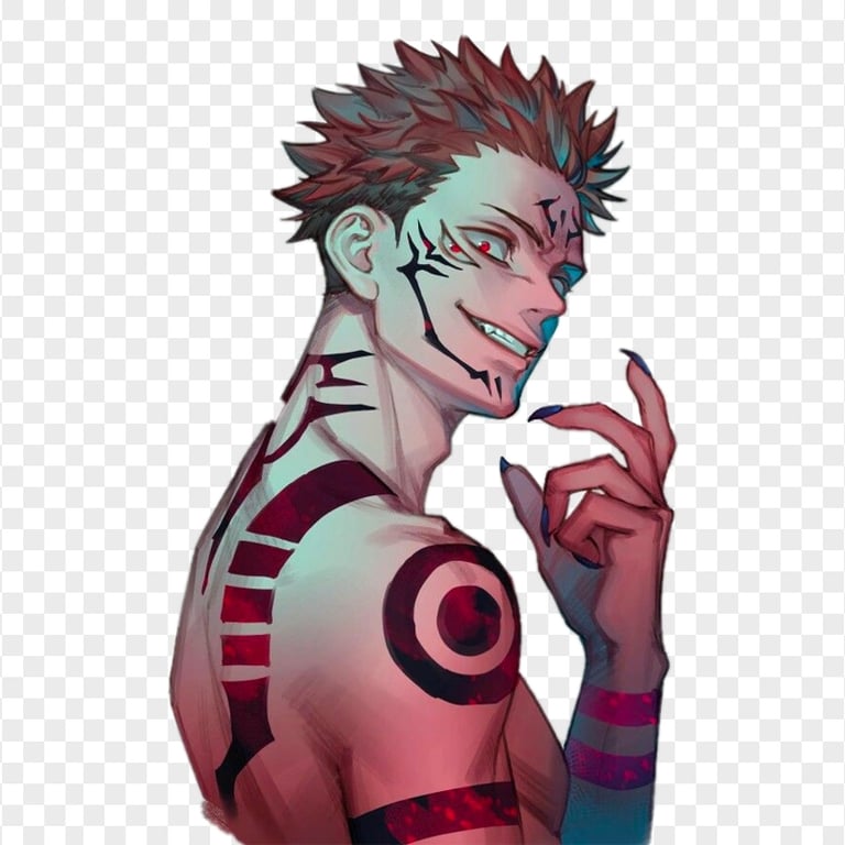 Anime Sukuna Jujutsu Kaisen Image PNG | Citypng