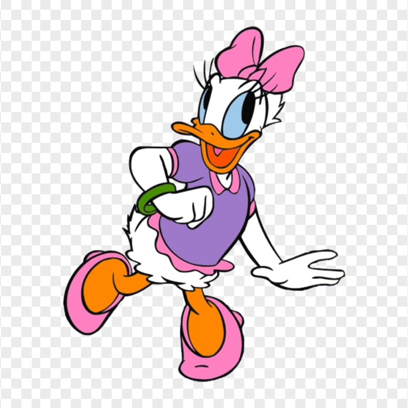 Download Cartoon Daisy Duck Smiling PNG | Citypng
