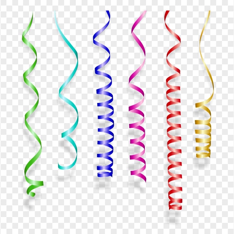 Hanging Colorful Party Ribbons PNG | Citypng