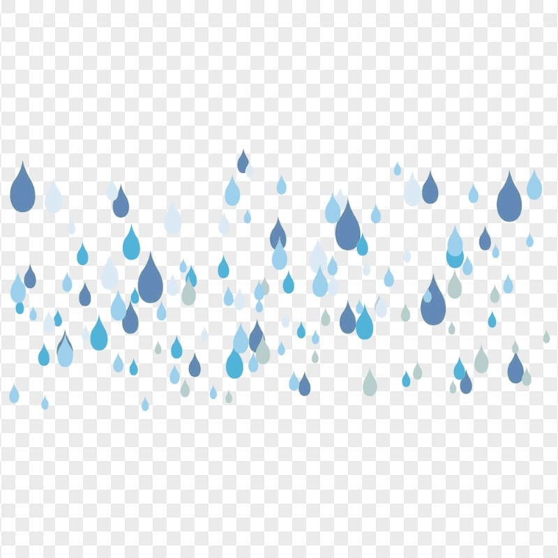 Transparent Cartoon Blue Raindrops | Citypng