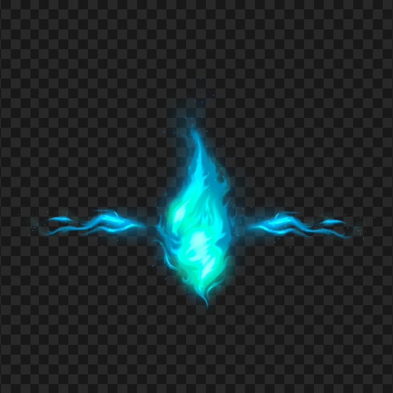 Blue Fire Flame Aura Sparks Effect FREE PNG | Citypng