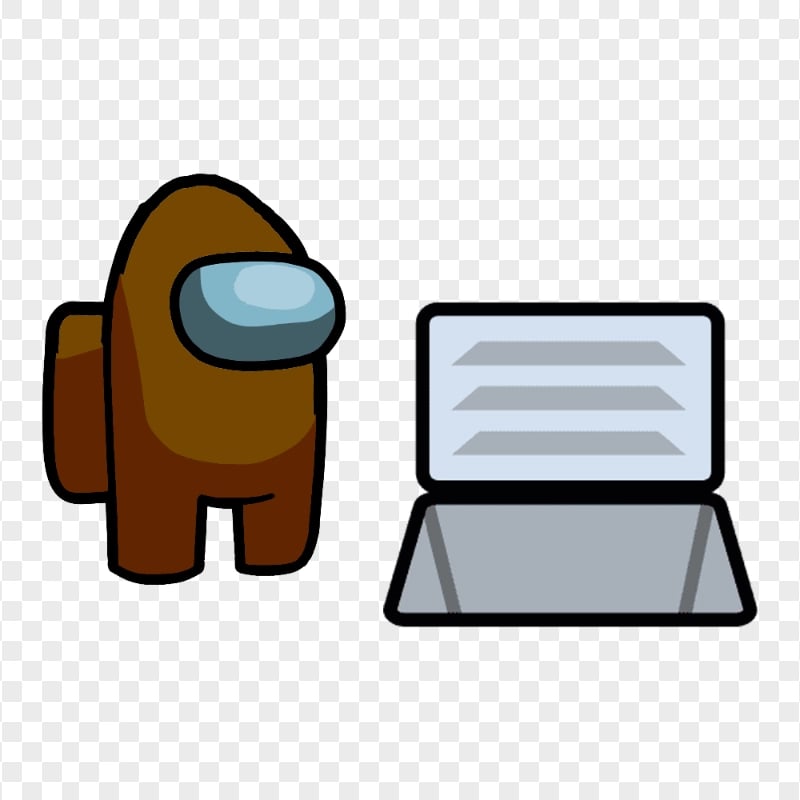 HD Brown Among Us Character And Vent PNG | Citypng