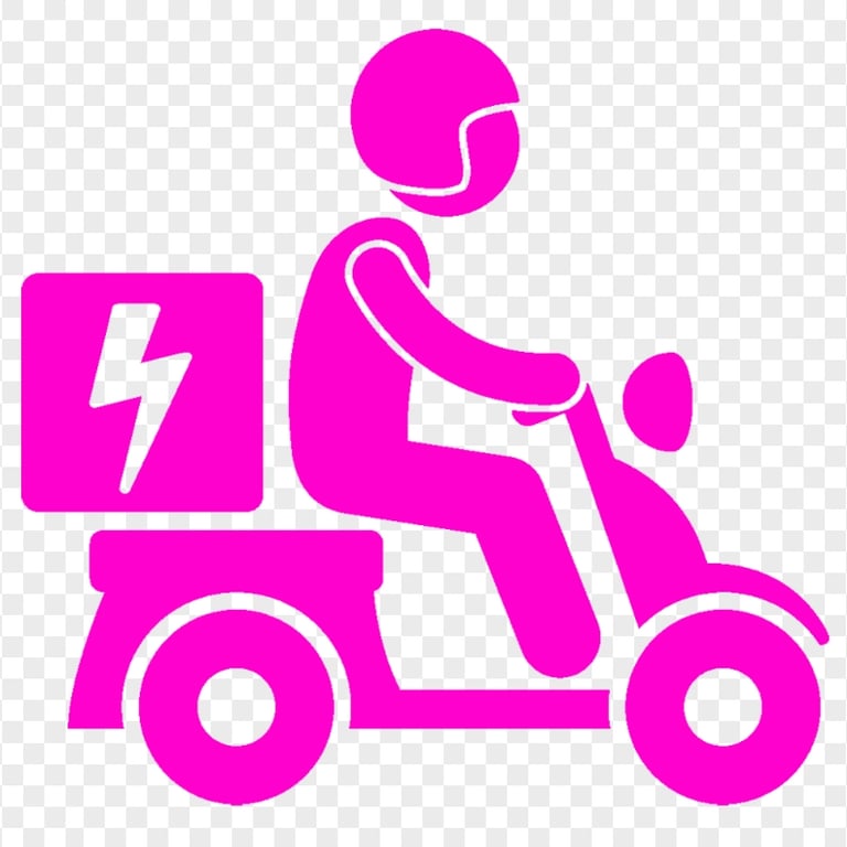 HD Fast Scooter Delivery Shipping Pink Icon PNG | Citypng