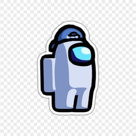 HD Among Us White Character Back View PNG | Citypng