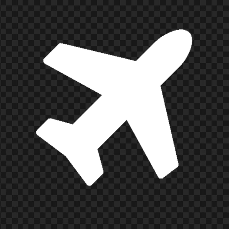 White Plane Icon