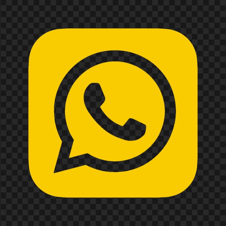 HD Yellow Outline Whatsapp Whats App Square Logo Icon PNG | Citypng