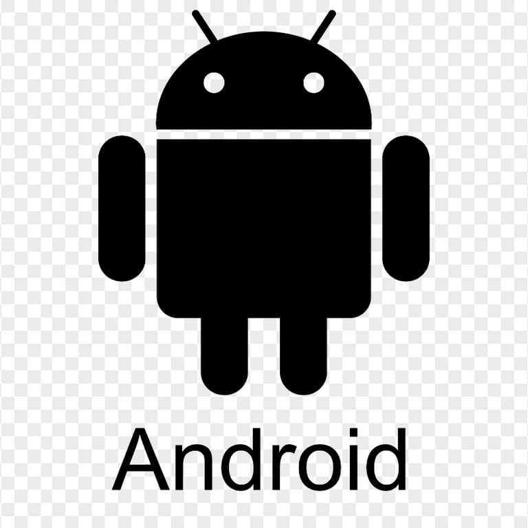 PNG Black Android Robot Logo Icon | Citypng
