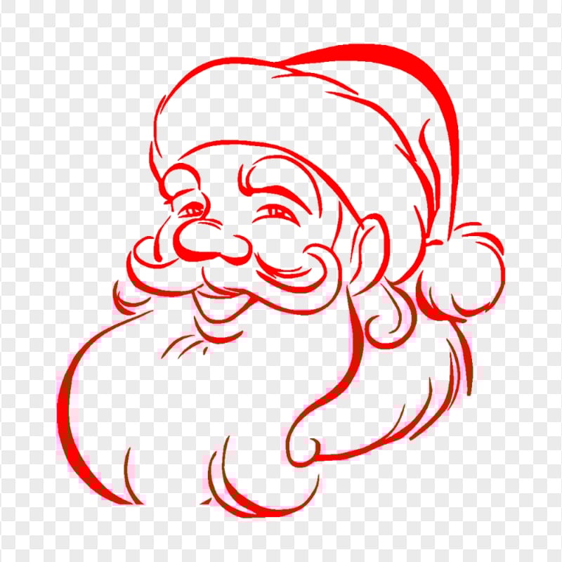 Santa Face Red Silhouette HD PNG | Citypng