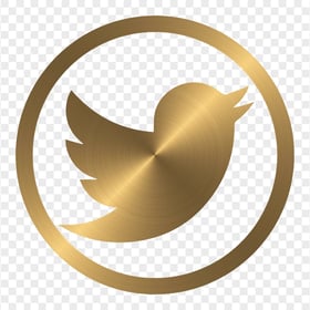 HD Black & Gold Round Twitter Luxury Icon PNG | Citypng