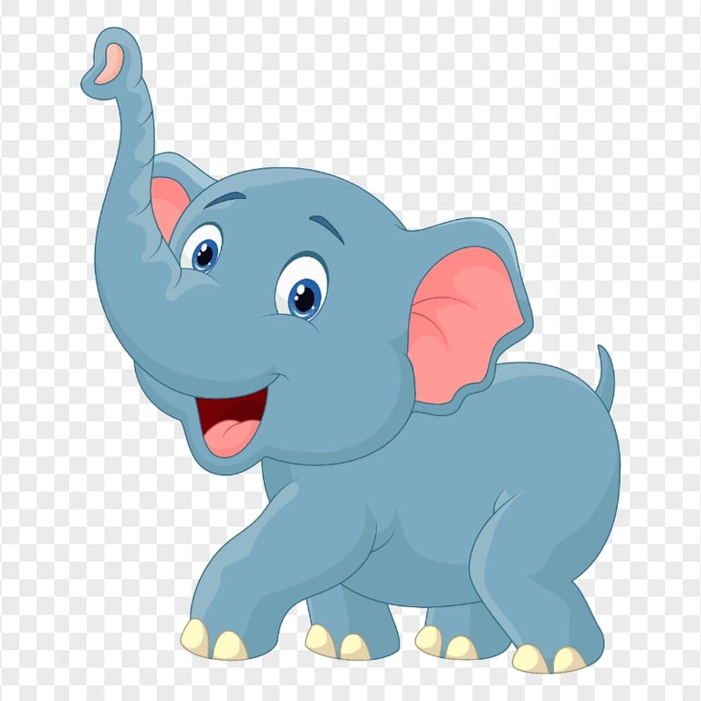 Cartoon Walking Baby Elephant HD PNG | Citypng