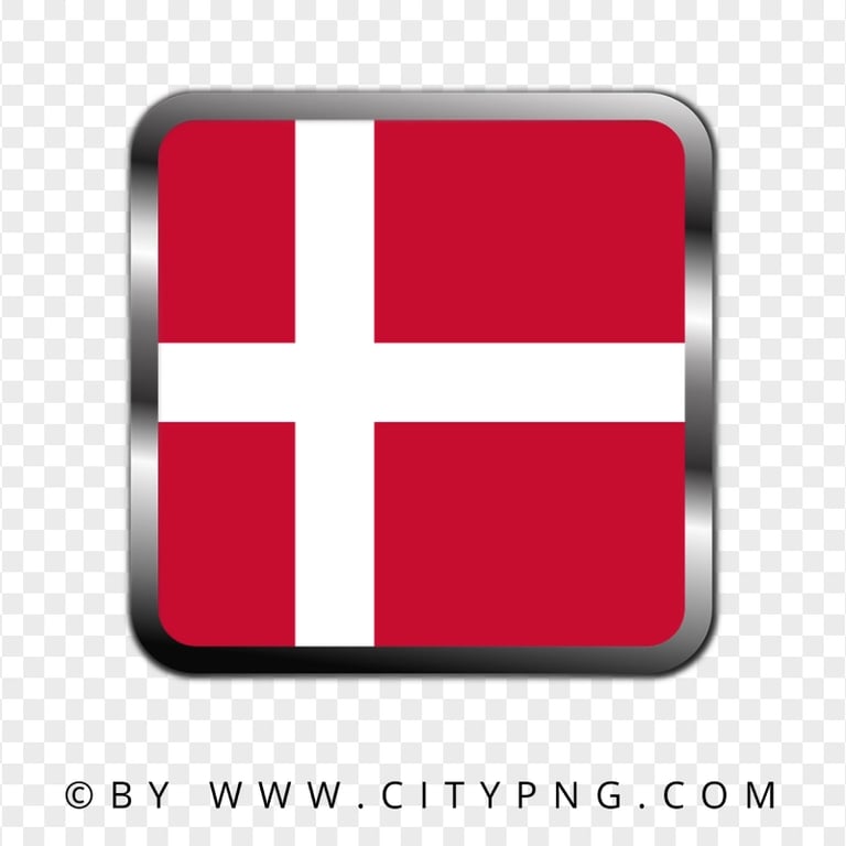 Download HD Denmark Flag Square Icon PNG | Citypng