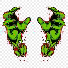 Cartoon Zombie Monster Halloween Hand PNG Image | Citypng