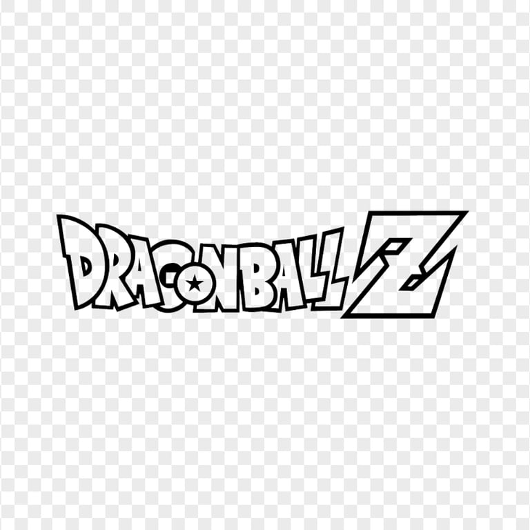 HD Dragon Ball Z Outline Black Logo PNG | Citypng