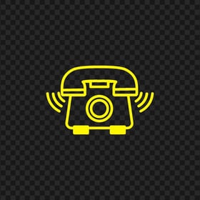 HD Yellow Square Classic Phone Icon Transparent PNG | Citypng