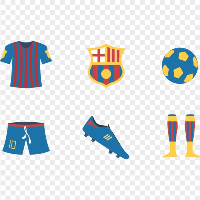 FC Barcelona Football Team Vector Icons HD PNG | Citypng