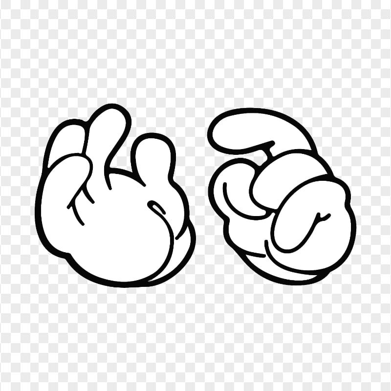 Mickey Mouse Gloves Drawing