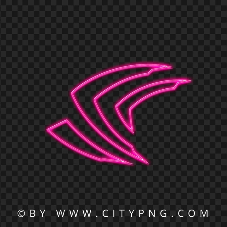 Nvidia GeForce Pink Neon Logo PNG | Citypng