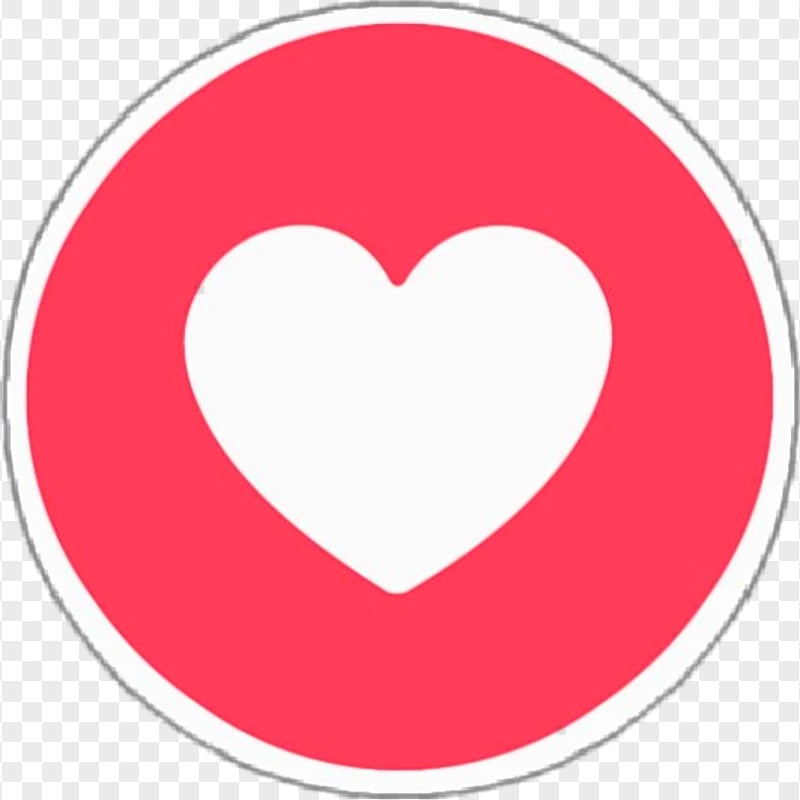 Round Facebook Like Heart Love Icon React | Citypng