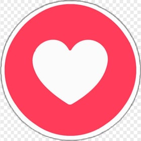 Facebook Flat Heart Love Like Icon Emoji React | Citypng