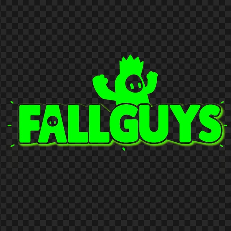 HD Fall Guys Green Logo With Character PNG | Citypng