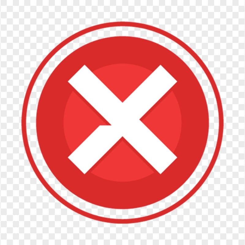 FREE Round Cross X Red Icon PNG | Citypng