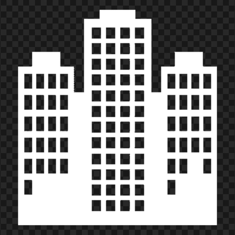 Skyscraper Building White Icon PNG | Citypng