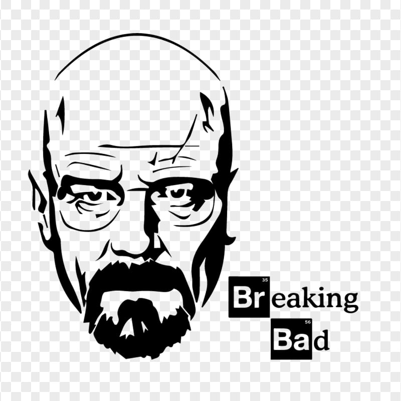 Black Walter White Face With Breaking Bad Logo | Citypng