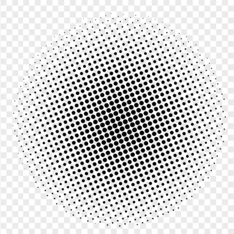 HD Black Halftone Circle PNG | Citypng