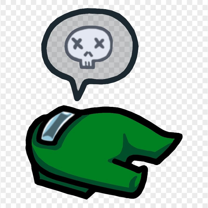 HD Among Us Crewmate Green Character Dead Body PNG | Citypng