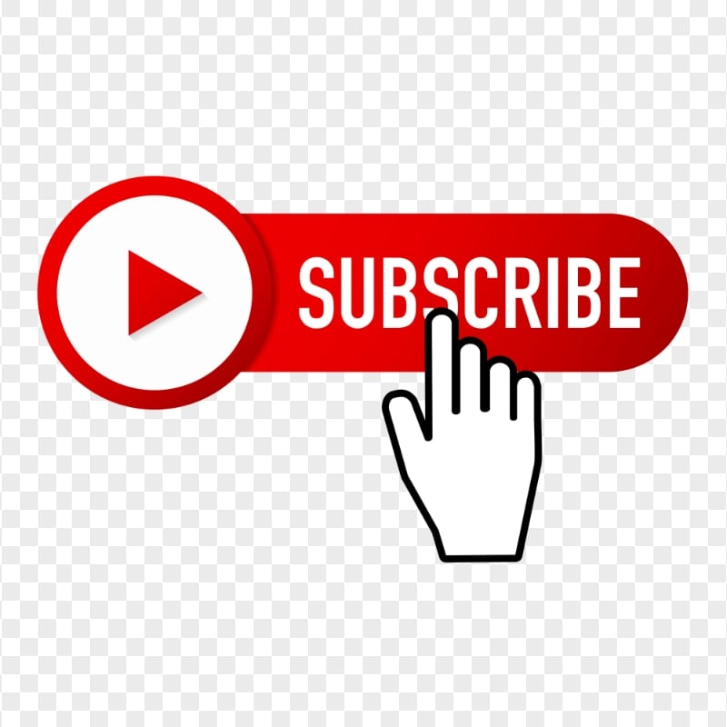 HD Youtube Subscribe Button With Mouse Click PNG | Citypng