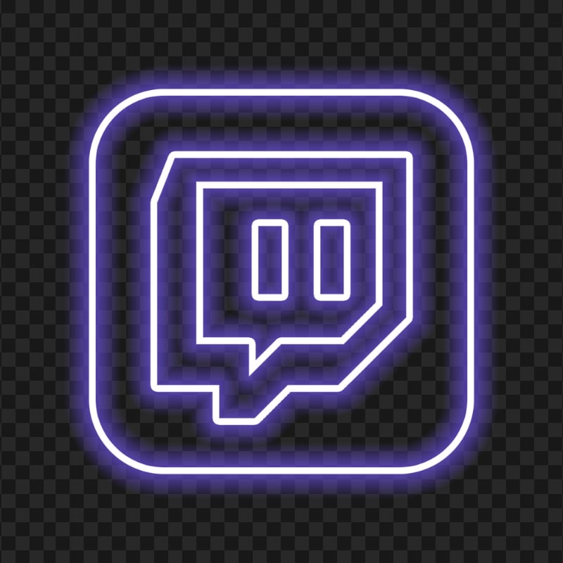 HD Twitch Neon Purple Square App Icon PNG | Citypng