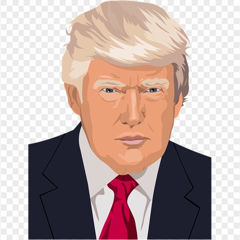 Donald Trump Portrait Vector Illustration | Citypng