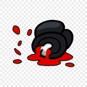 HD Among Us Black Character Reported Dead Body PNG | Citypng