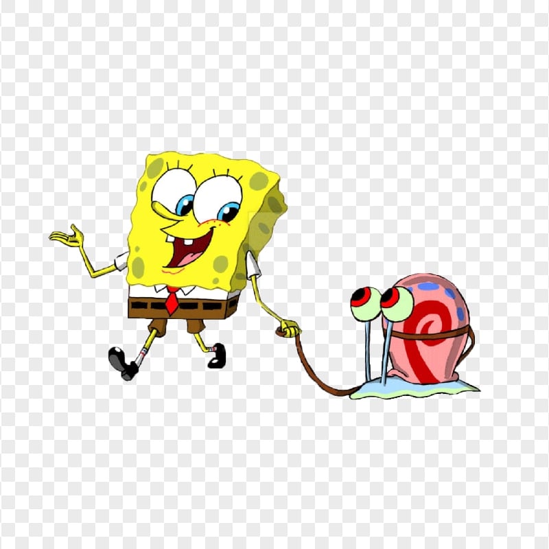HD Spongebob Walking With Gary Characters Transparent PNG | Citypng