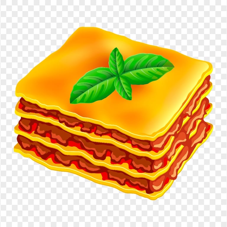 Cartoon Vector Lasagne Pasta Italian Food HD PNG | Citypng