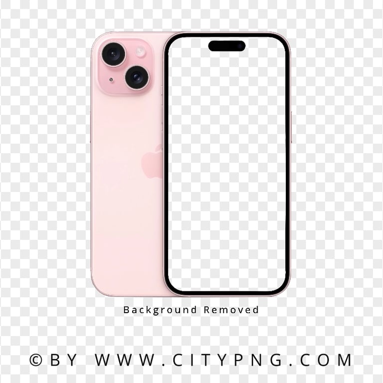Apple iPhone 15 Pink Color Mockup HD PNG | Citypng