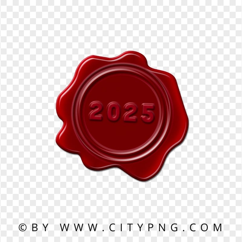 2025 Number Red Seal Wax Stamp HD Transparent PNG | Citypng