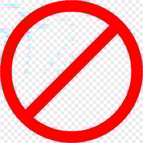 No Round Circle Symbol Sign Red Icon Download PNG | Citypng