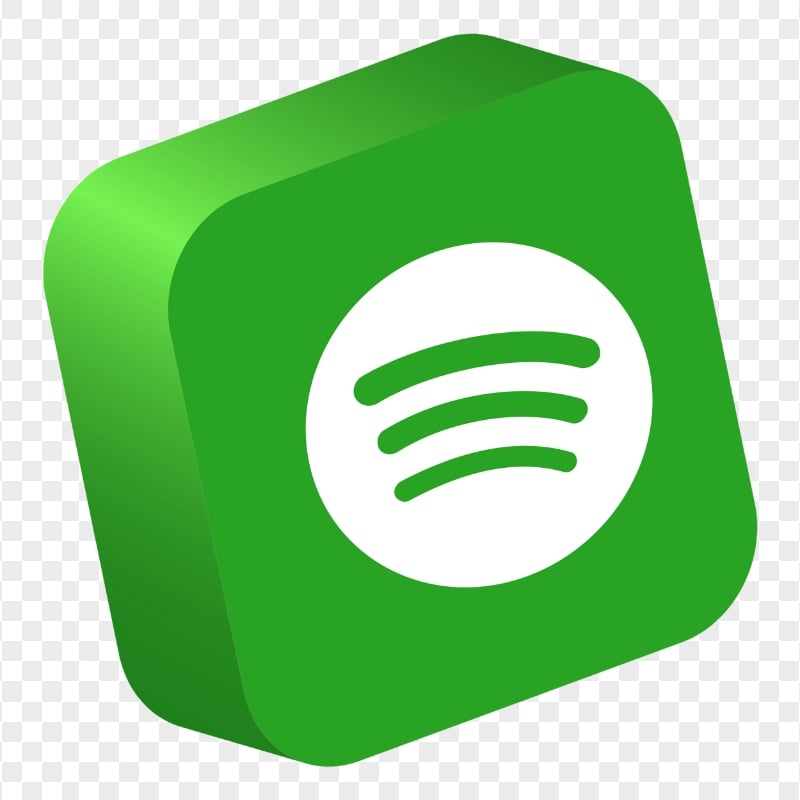 HD Square 3D Green Spotify App Icon PNG | Citypng