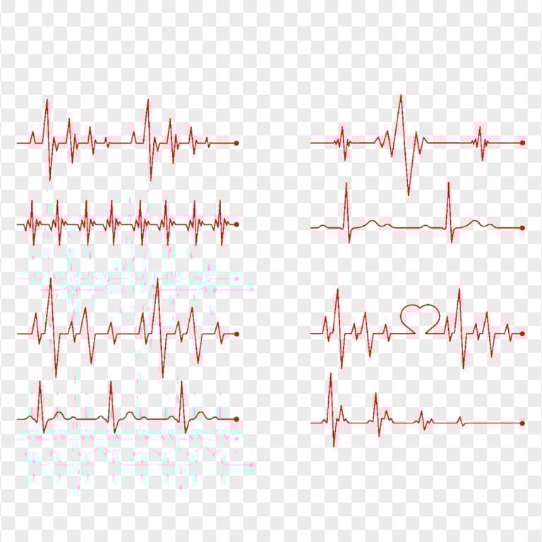 HD Red Heart Rate Life Line Transparent Background | Citypng